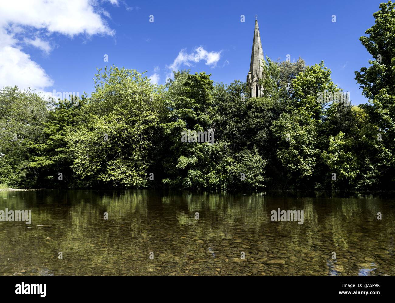 Summer river view in Morpeth Stock Photo - Alamy