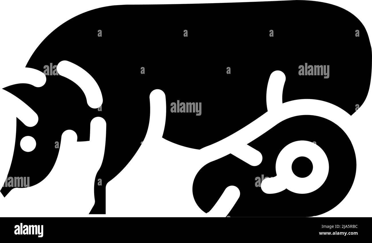 pork meat glyph icon vector illustration Stock Vector Image & Art - Alamy