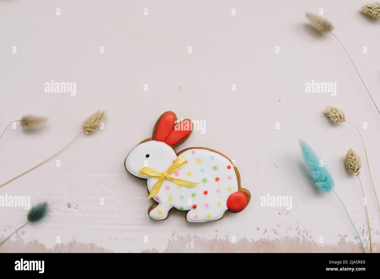 Gingerbread in a shape of Easter bunny Stock Photo - Alamy