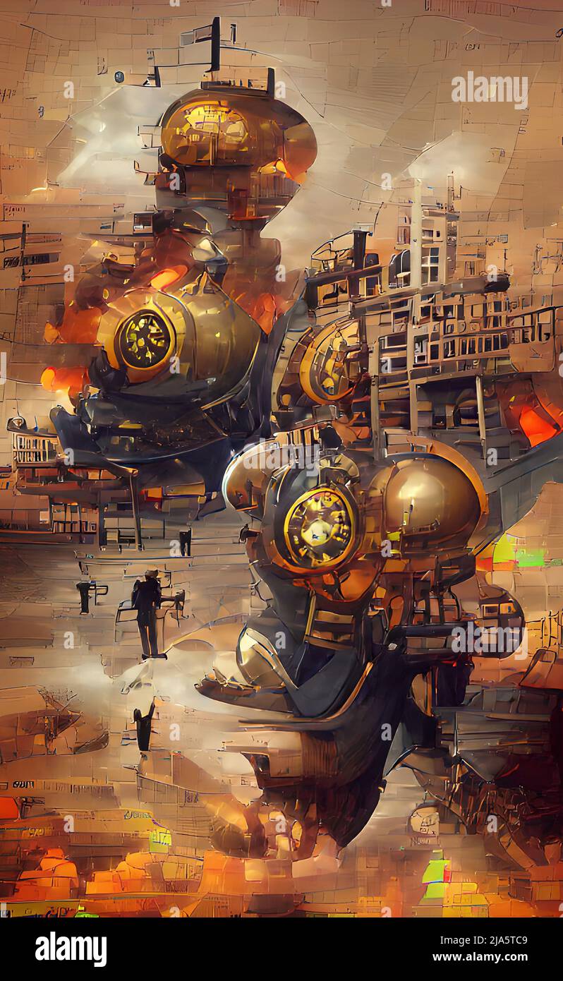 Abstract digital illustration; inspired by the current war Stock Photo ...