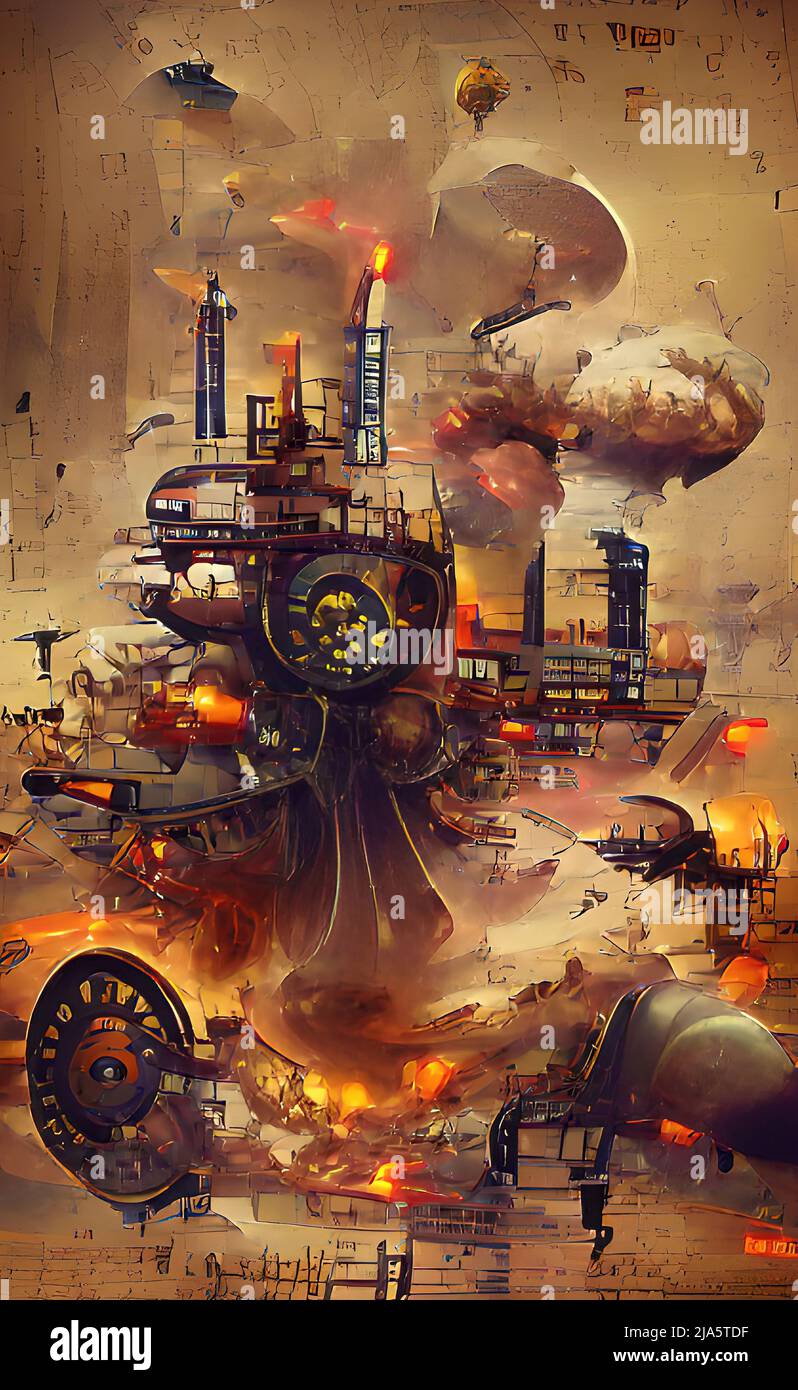 Abstract digital illustration; inspired by the current war Stock Photo ...