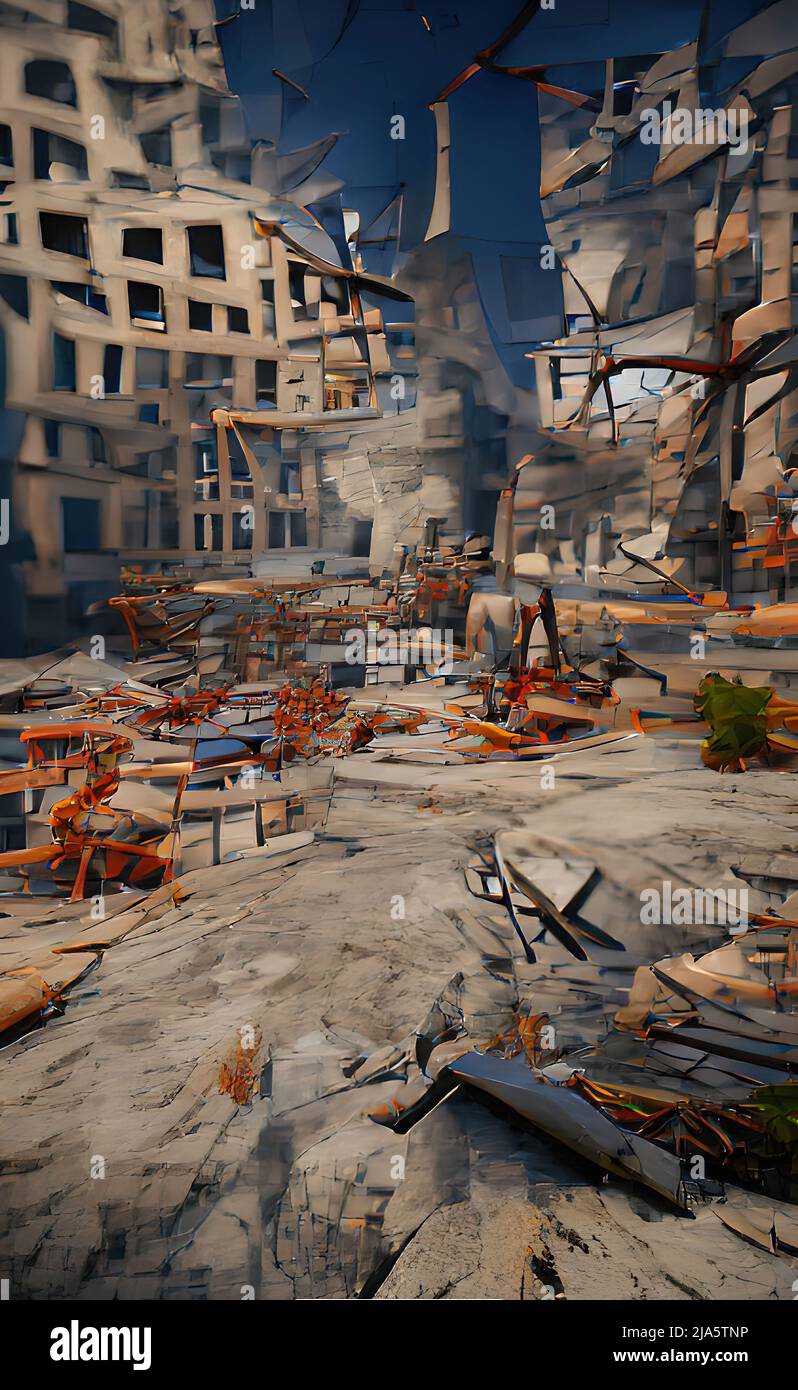 Abstract digital illustration; inspired by the current war Stock Photo ...