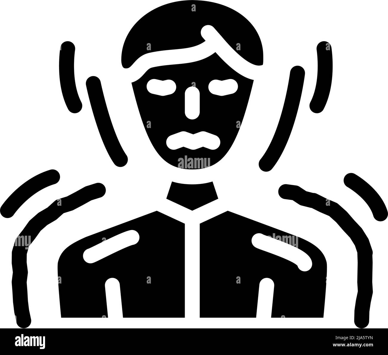 irritability health problem glyph icon vector illustration Stock Vector ...