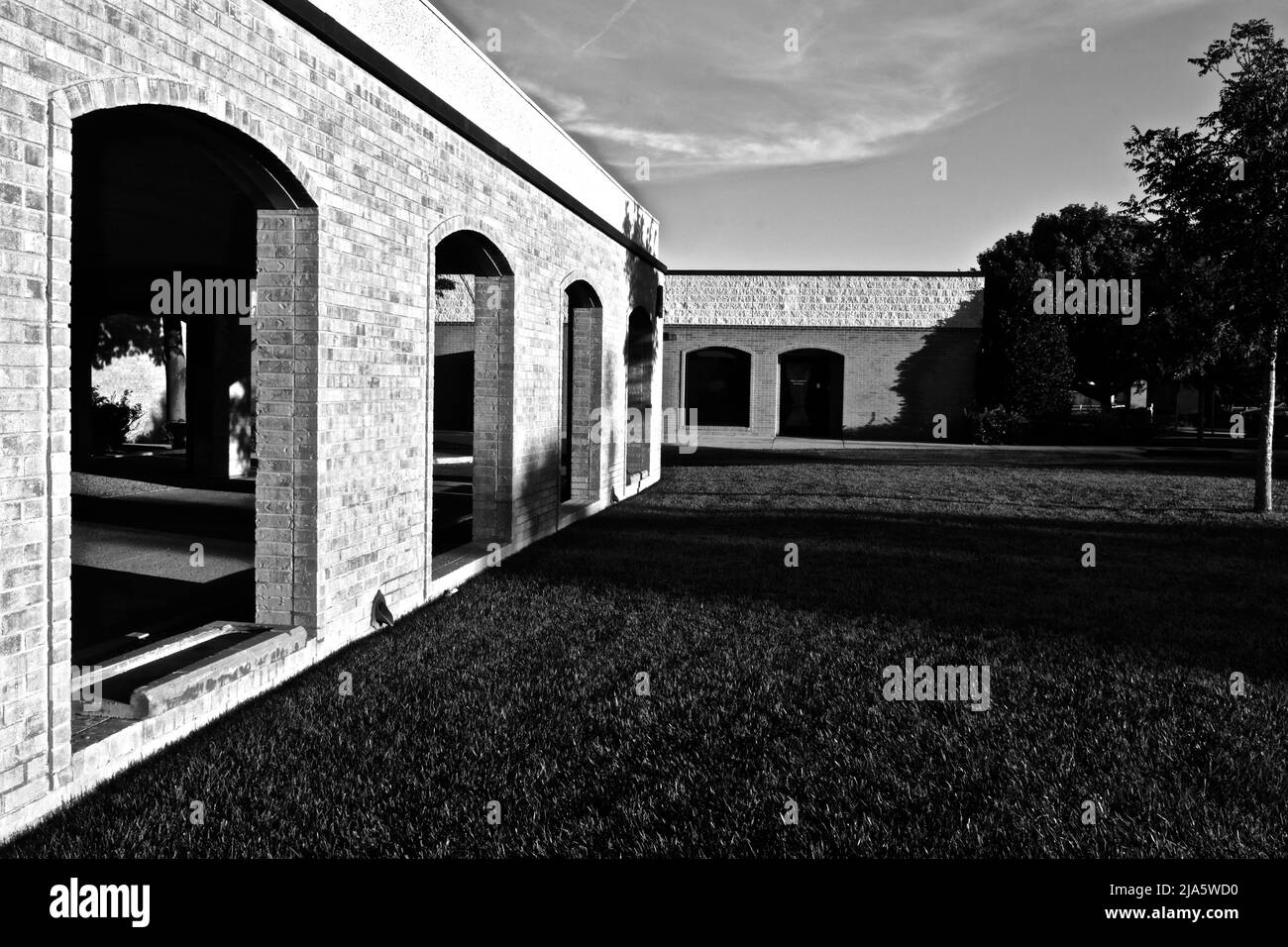 Modern Brick Medical Building Architecture, Amarillo, Texas Stock Photo ...