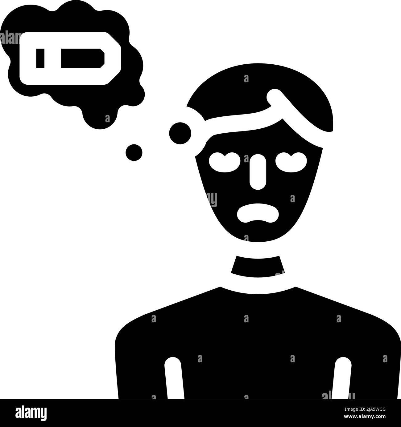 lack of strength glyph icon vector illustration Stock Vector Image ...