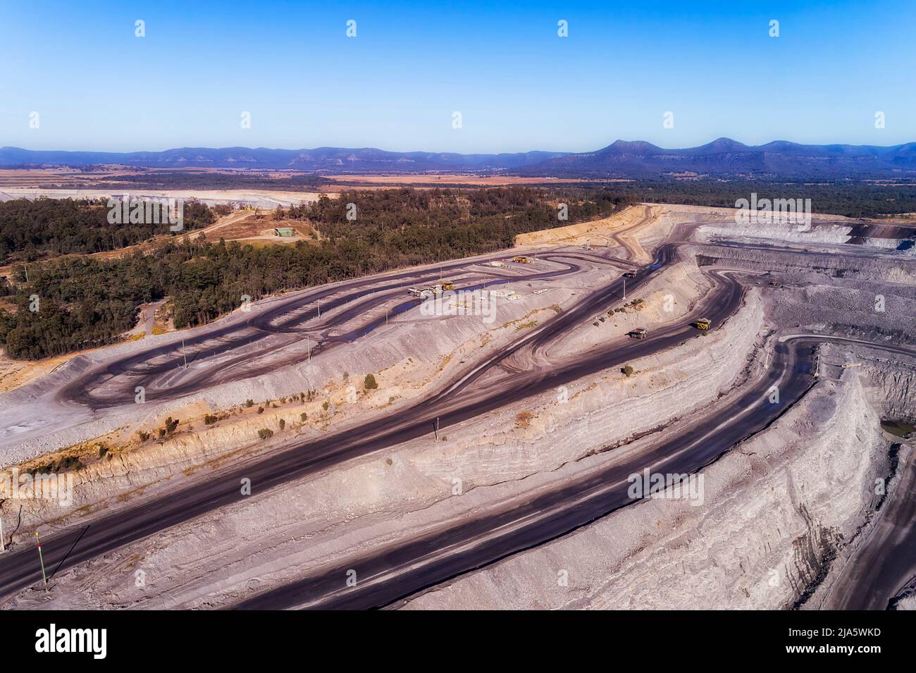 Mount Thorley open pin black coal milerals ore mine in Hunter valley of ...