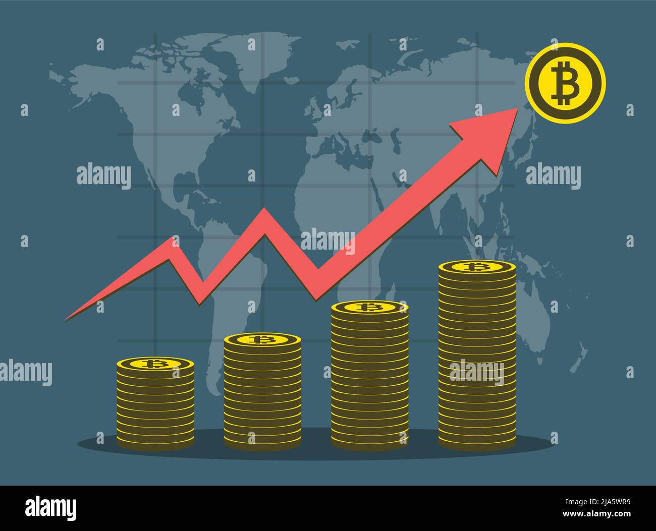 Cryptocurrency trading concept business Stock Vector Images - Alamy