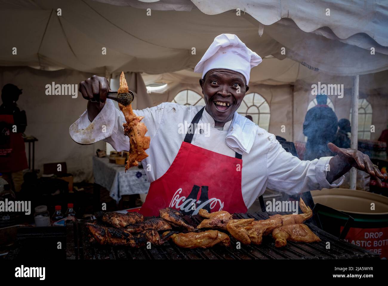 Nairobi, Kenya. 27th May, 2022. A chef prepares meals during the Fifa ...
