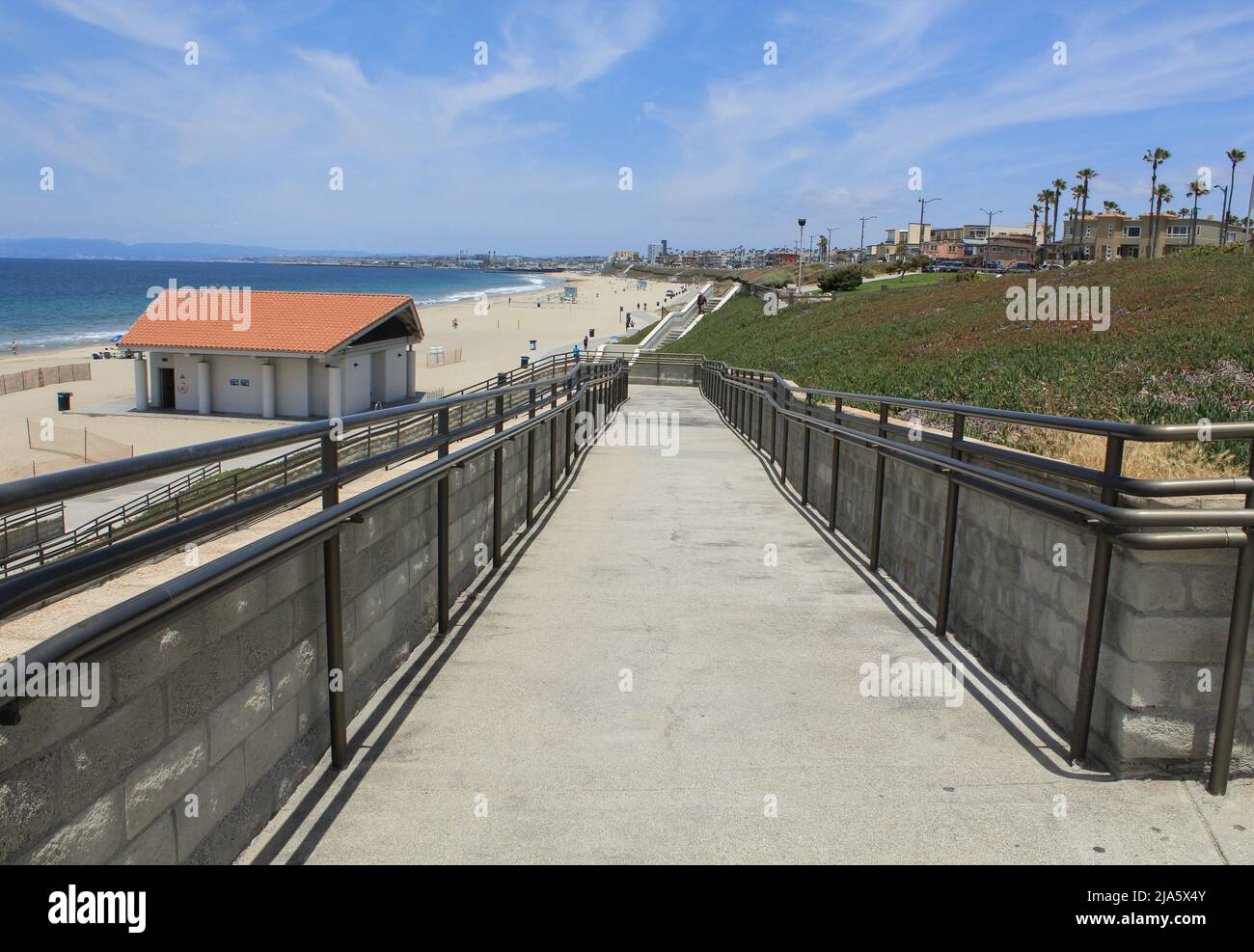 Ramp Leading to the Shoreline of Torrance Beach, City of Torrance, Los ...