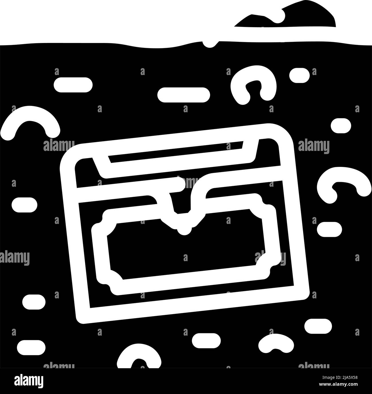 buried treasure glyph icon vector illustration Stock Vector Image & Art ...