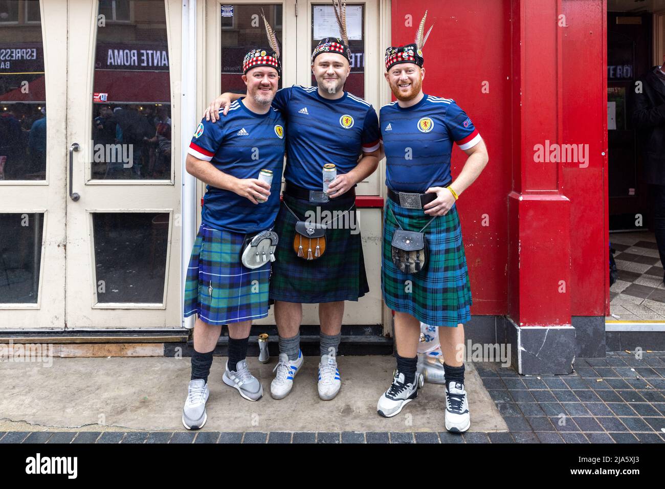 Scottish Football Fans in Leicester Sq ahead of tonights Euros game ...