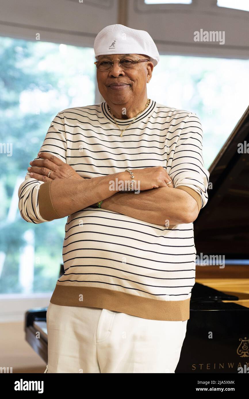 Legendary Cuban musician Chucho Valdes poses during a portrait session ...