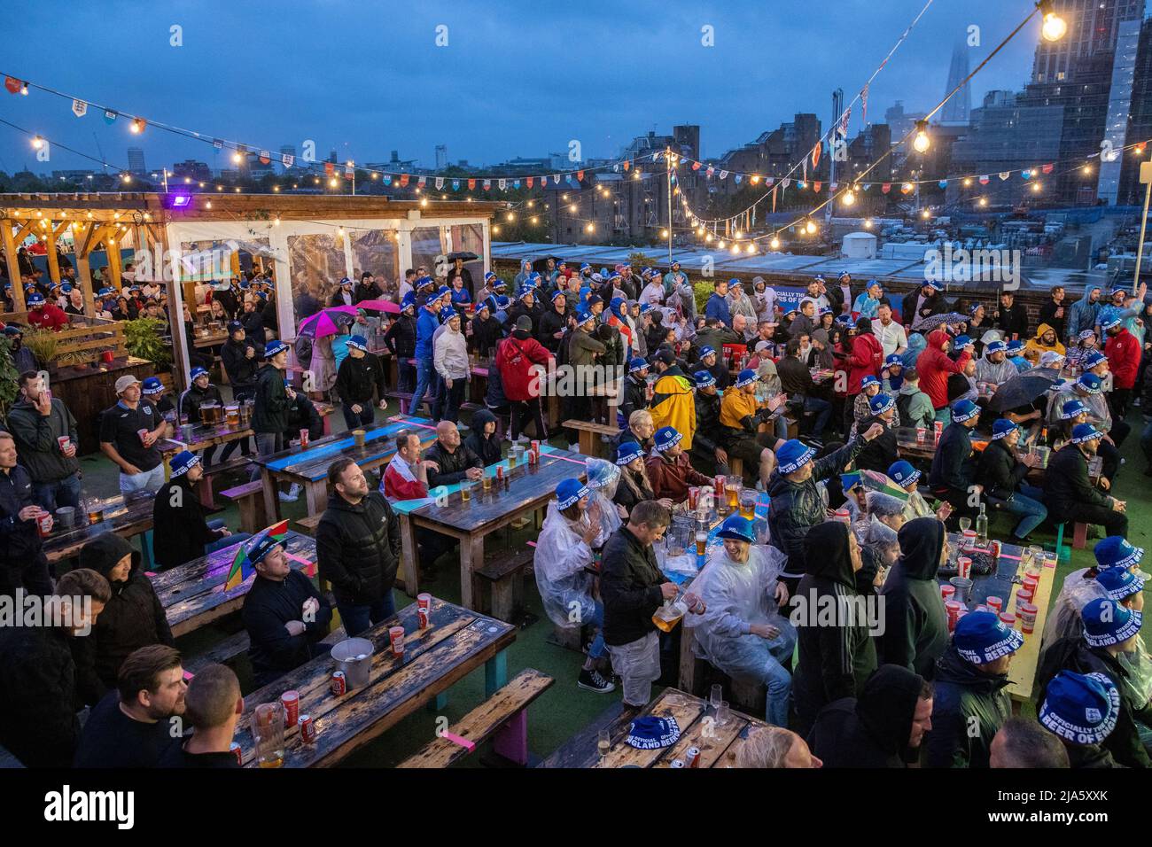 England and Scotland football fans watch their teams play Euros match ...
