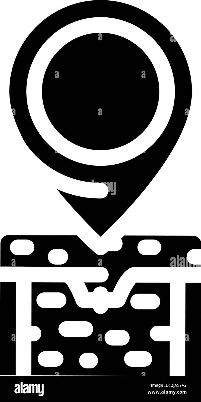 geolocation treasure glyph icon vector illustration Stock Vector Image ...