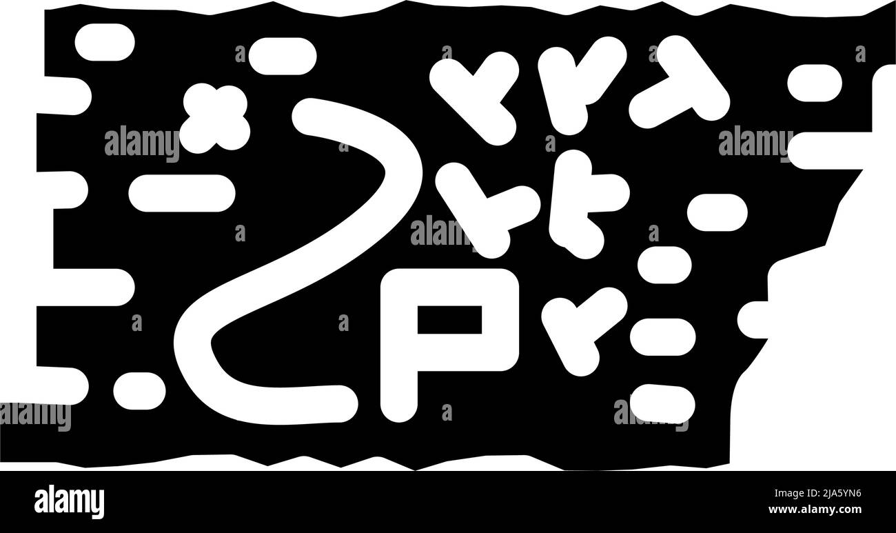 board with map glyph icon vector illustration Stock Vector Image & Art ...