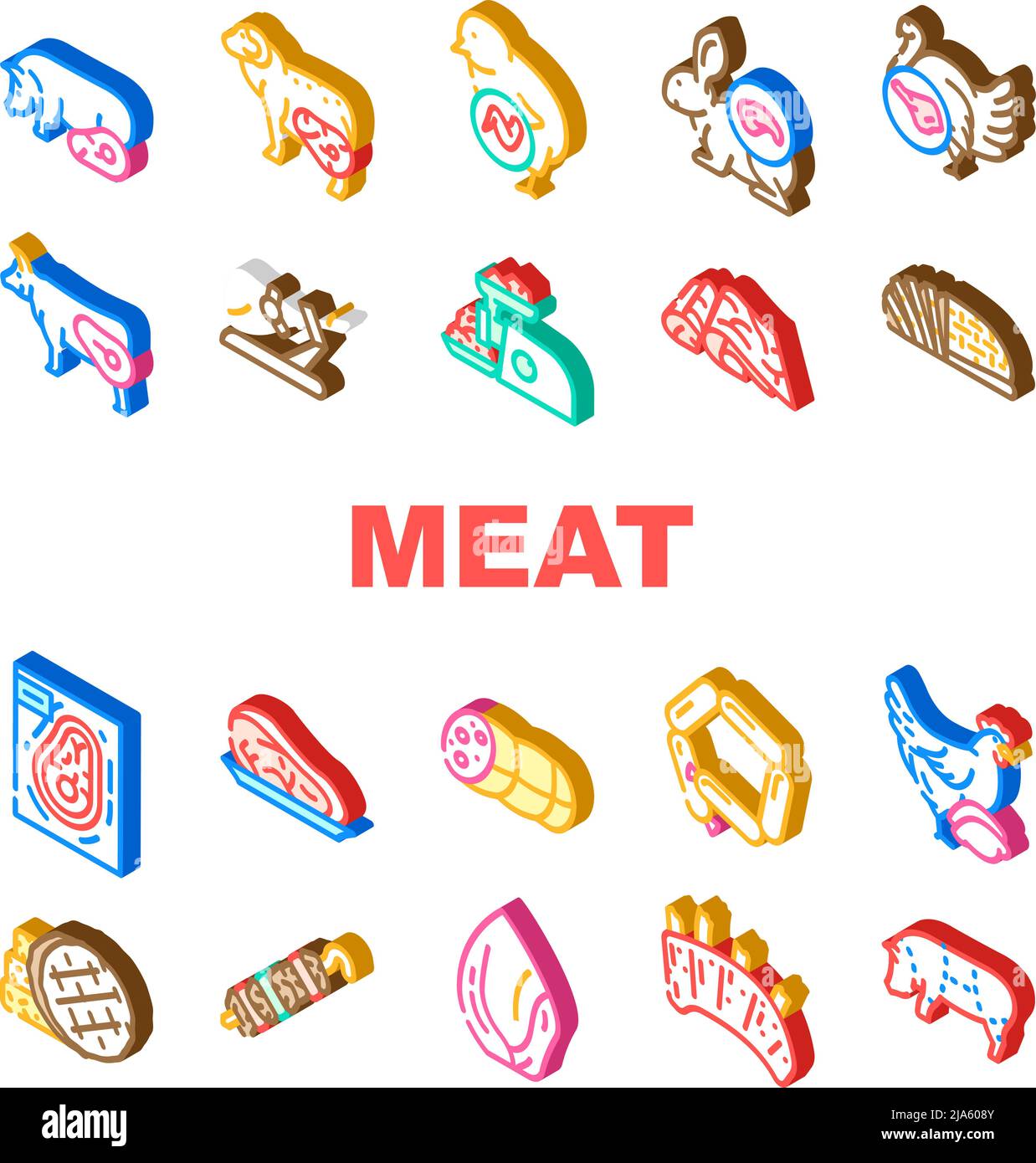 Rabbit raw meat Stock Vector Images - Alamy