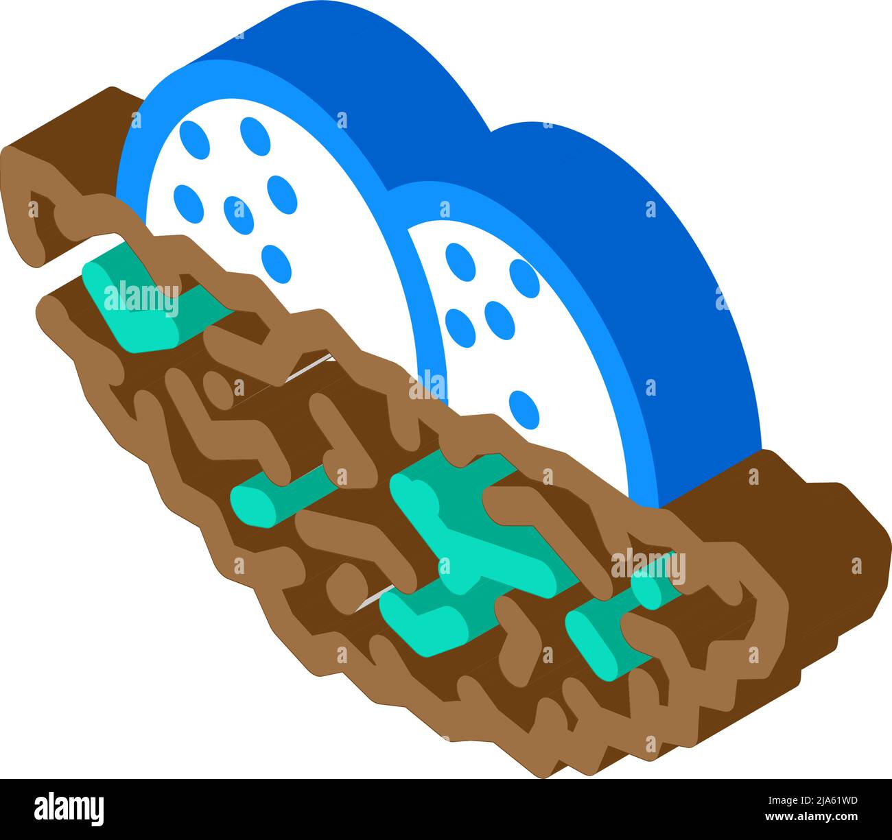 nest with bird eggs isometric icon vector illustration Stock Vector ...