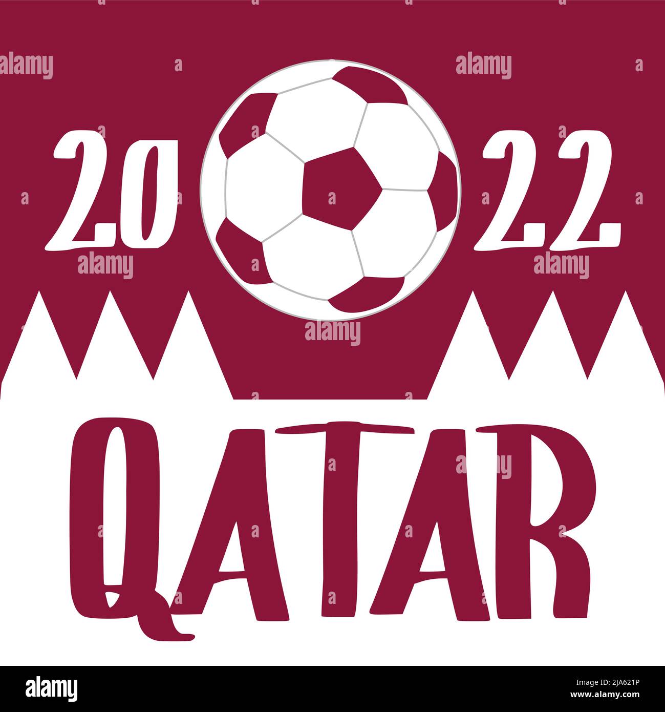 World football championship in Qatar 2022. Soccer ball circle sticker ...