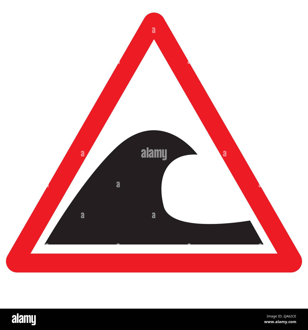 tsunami warning icon on a white background. tsunami hazard zone sign ...