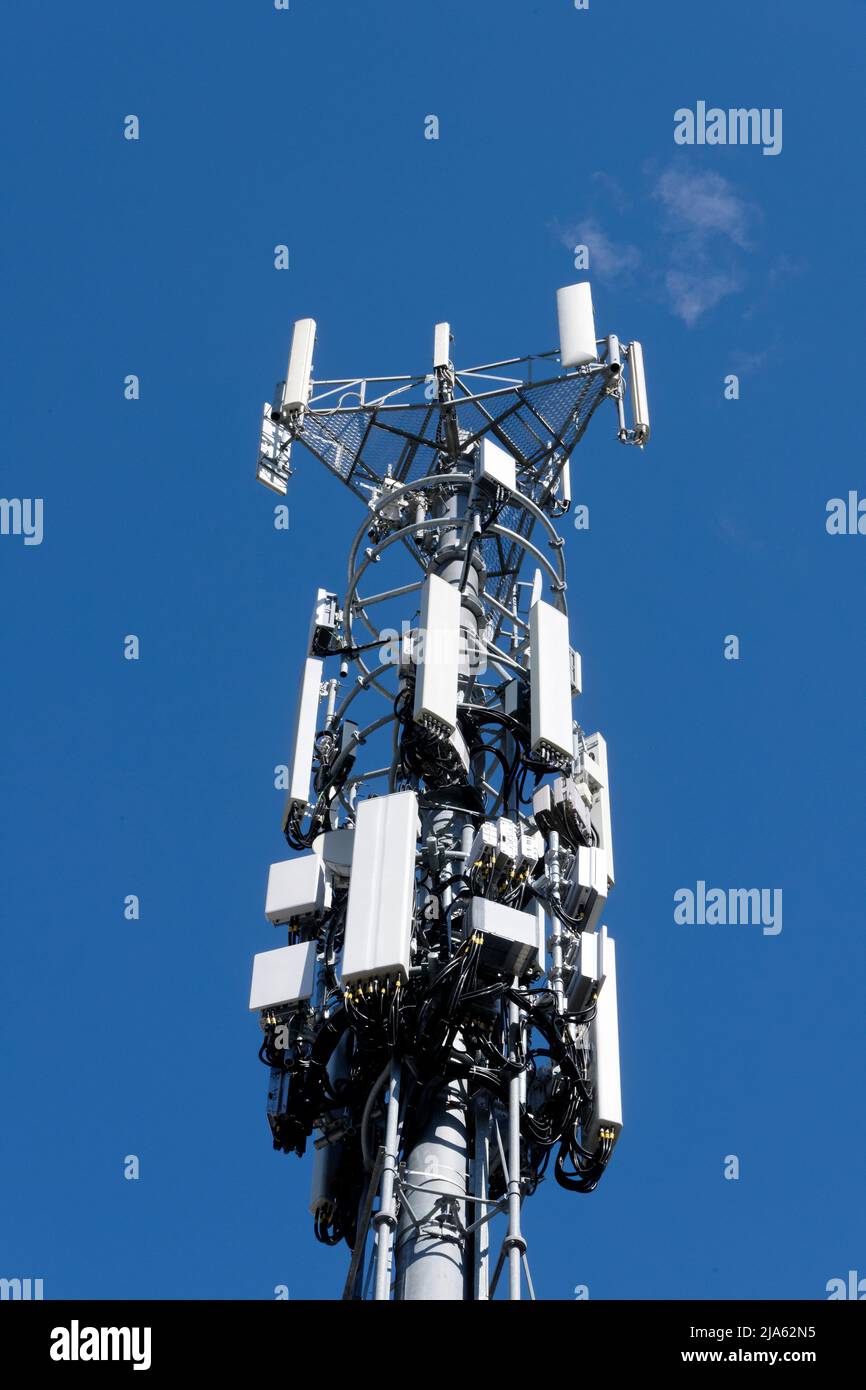 G5 telecommunications tower Stock Photo - Alamy