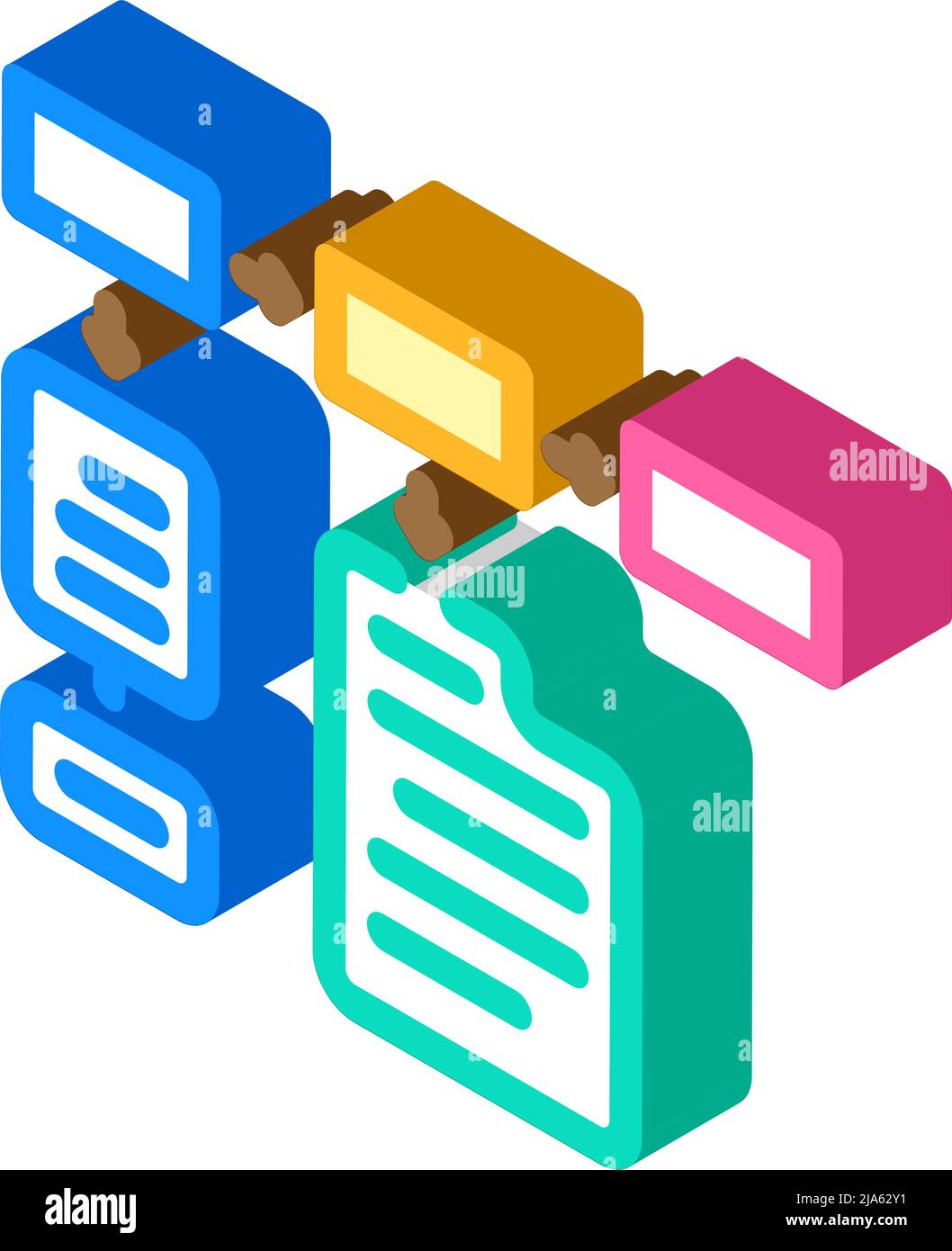 Learning structure isometric icon Cut Out Stock Images & Pictures - Alamy