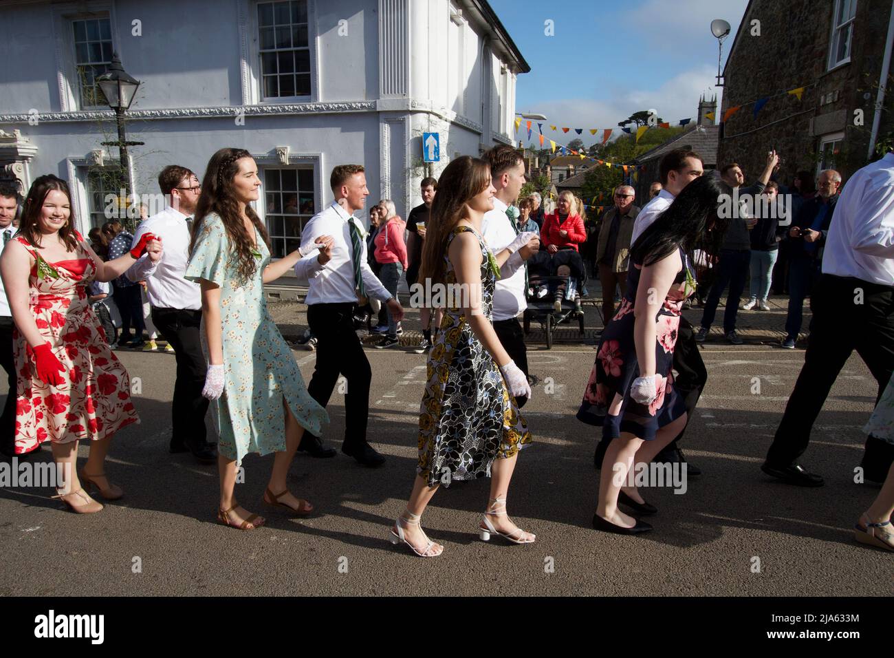 The Morning Dance at Flora Day 2022 Stock Photo - Alamy