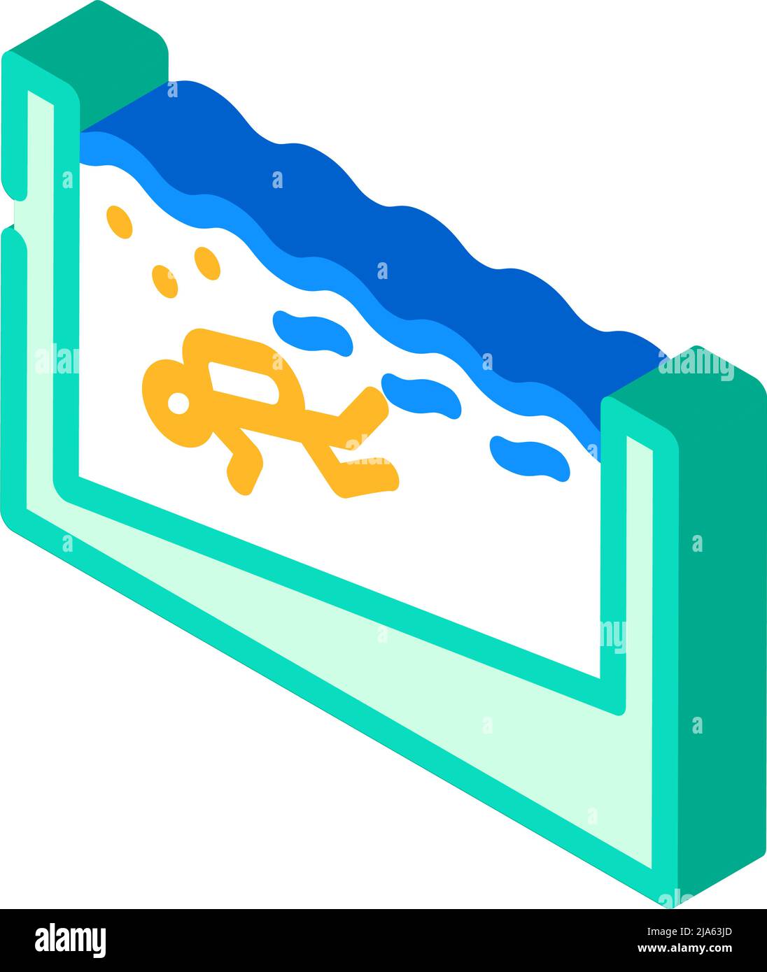 training in the pool isometric icon vector illustration Stock Vector ...