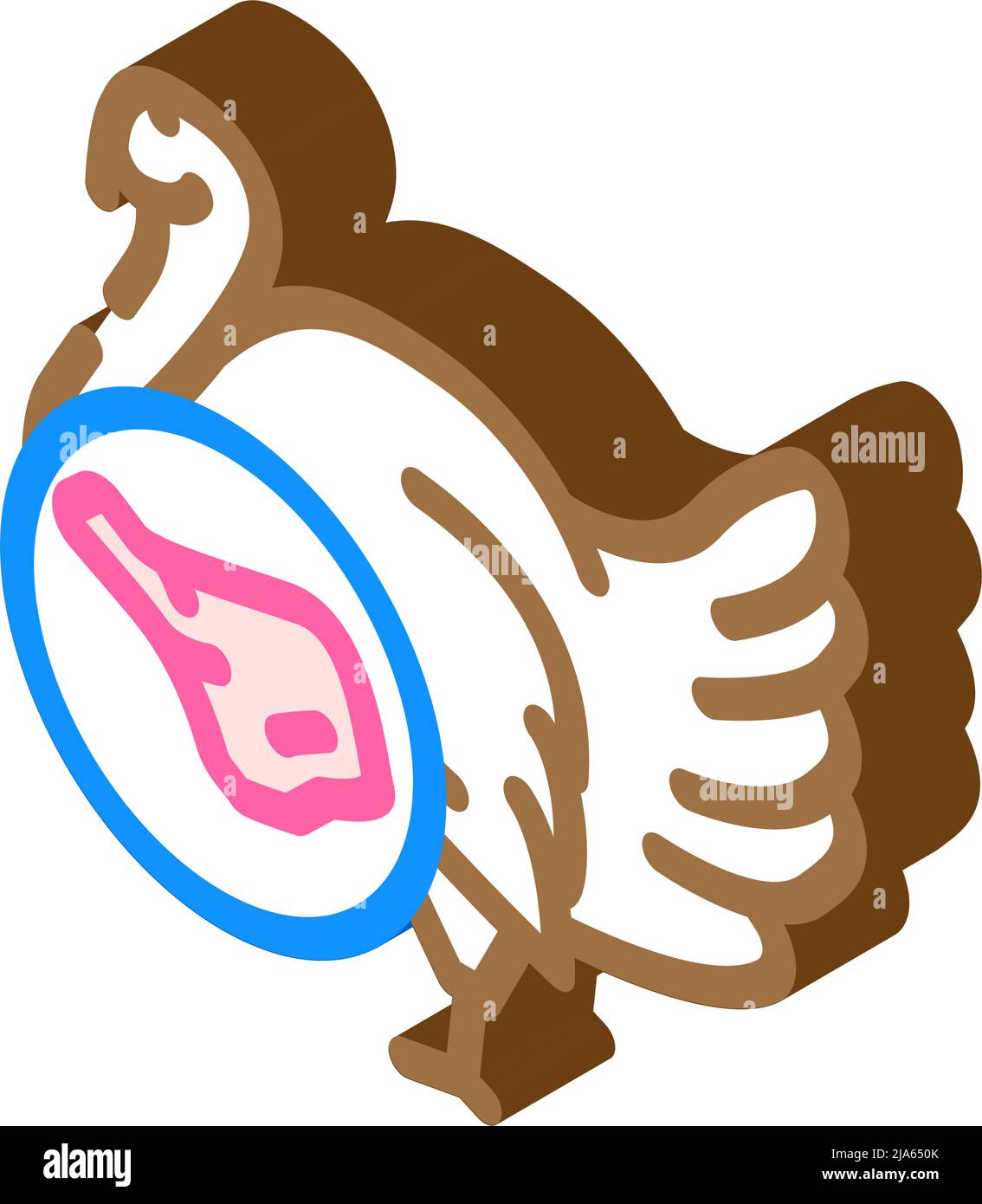 turkey meat isometric icon vector illustration Stock Vector Image & Art ...
