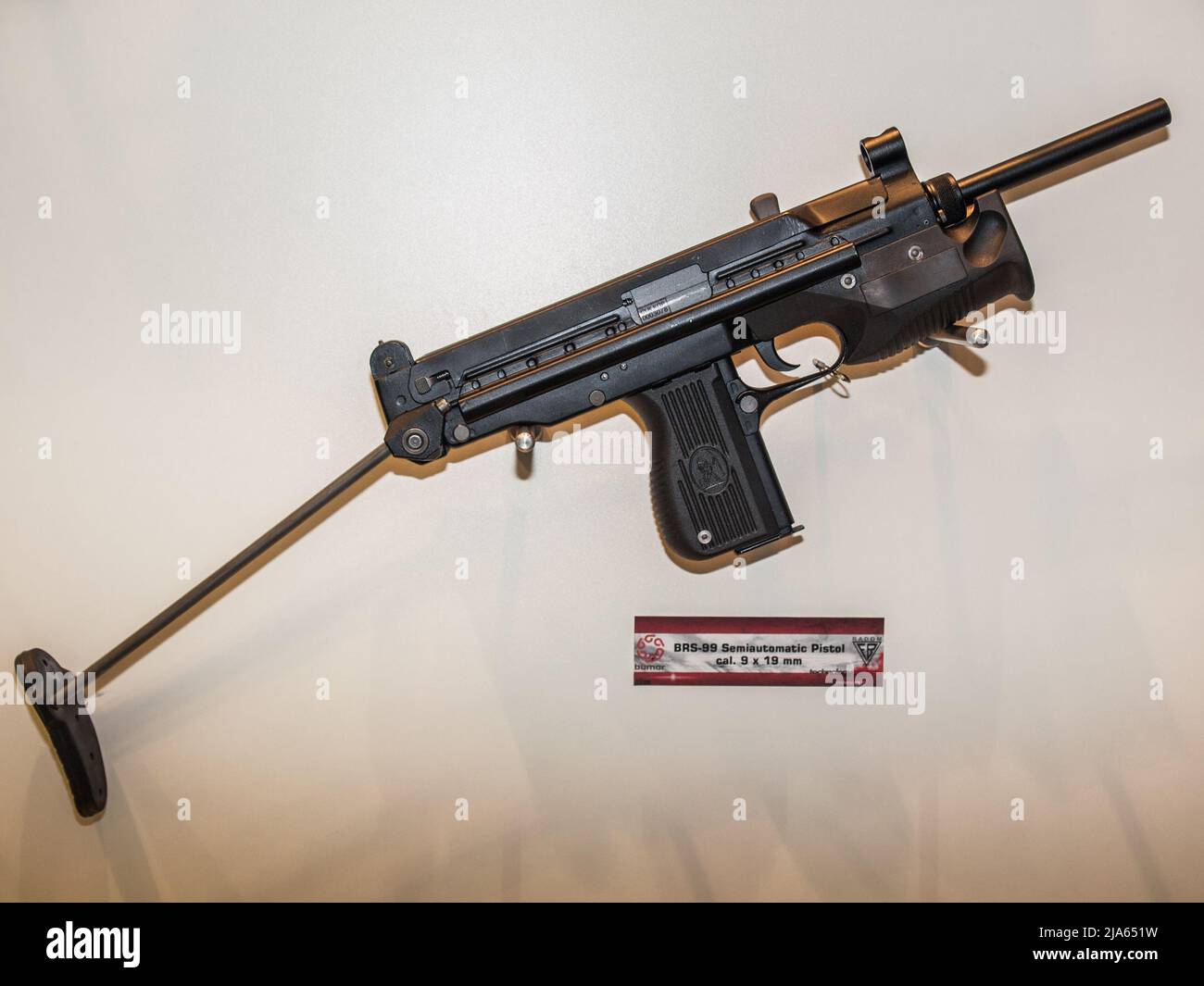 Abu Dhabi, UAE - Feb.23. 2011: 9mm BRS-99 Semiautomatic Pistol in IDEX ...