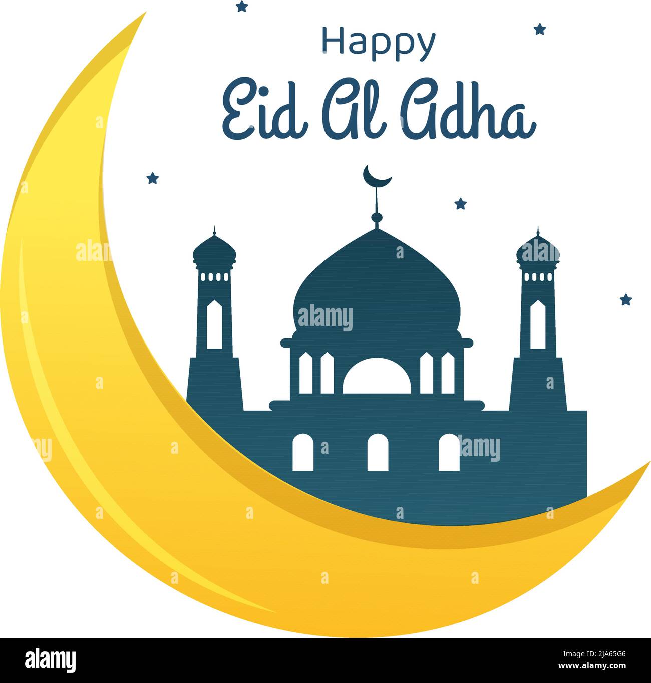 Eid al Adha Background Cartoon Illustration for the Celebration of ...