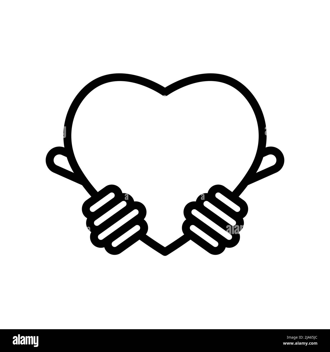 Hands holding heart icon Stock Vector Images - Alamy