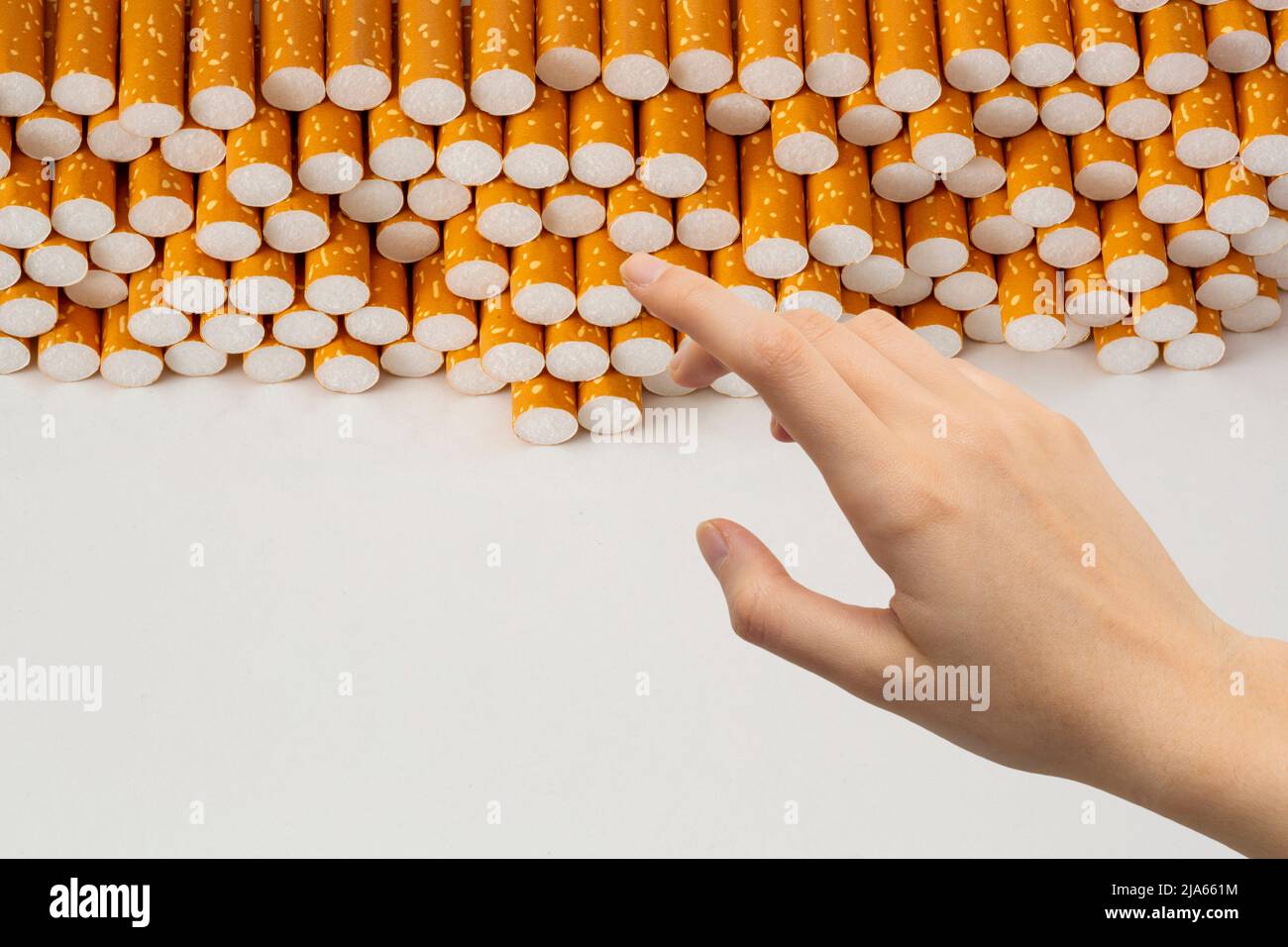 White tobacco cigarettes message hi-res stock photography and images ...