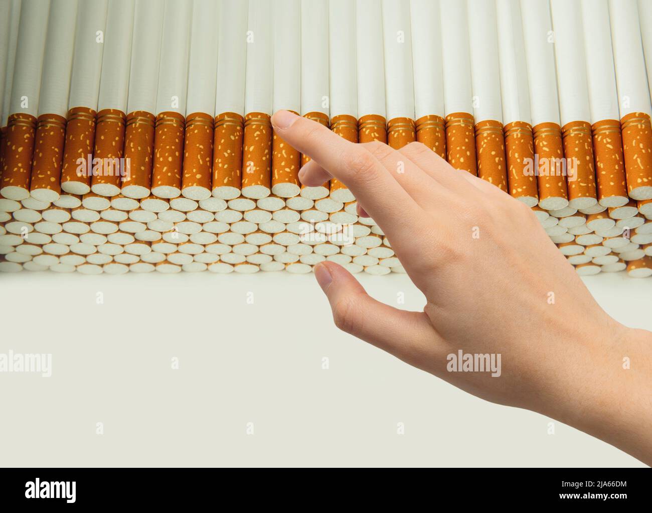 hand showing cigarette, close up Stock Photo - Alamy