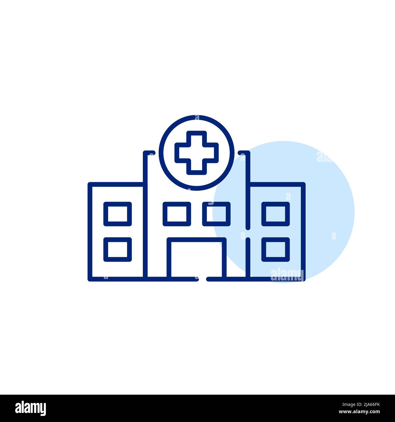 Hospital icon. Pixel perfect, editable stroke line art Stock Vector ...