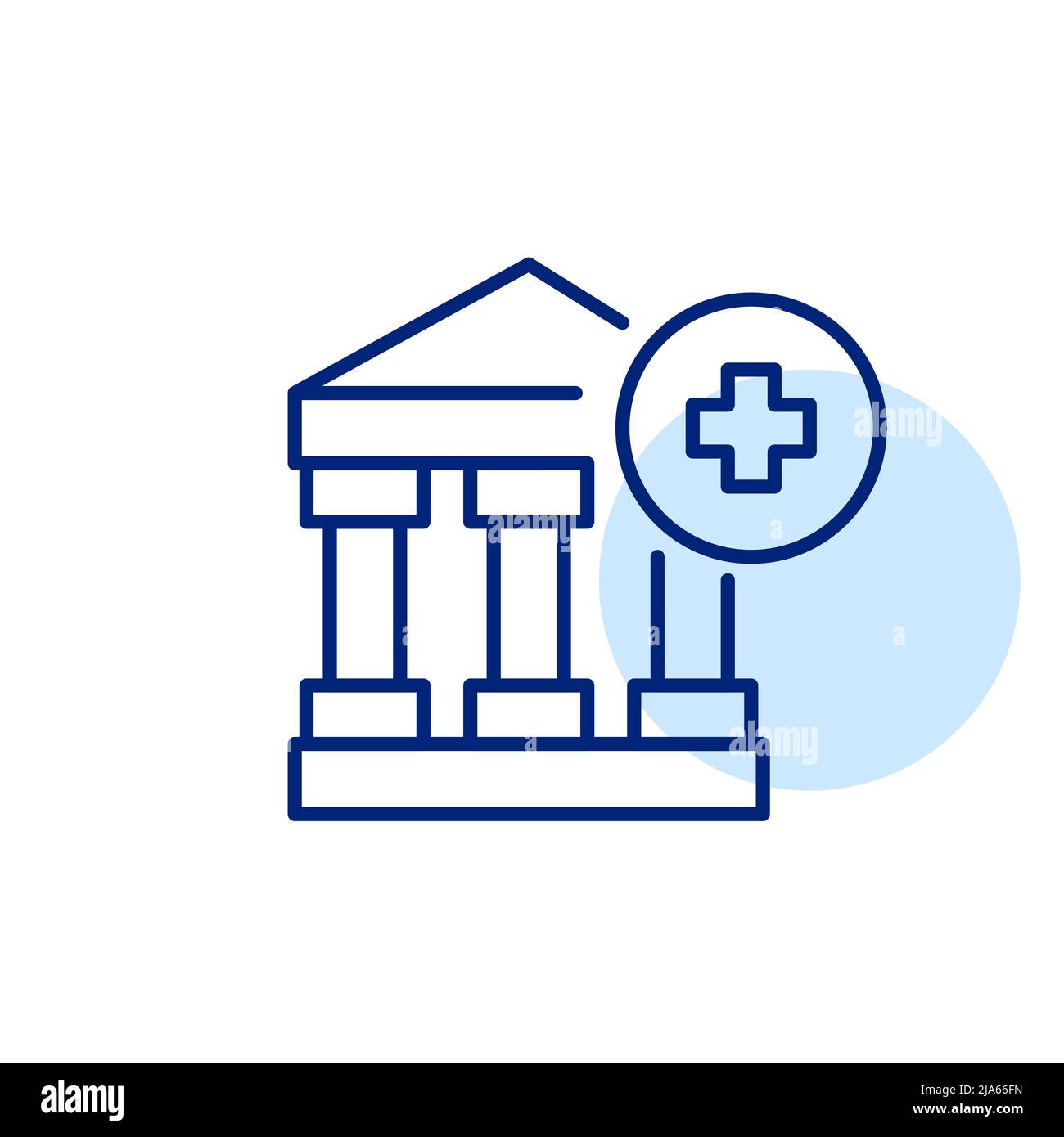 Healthcare insurance provider. Pixel perfect, editable stroke line art ...