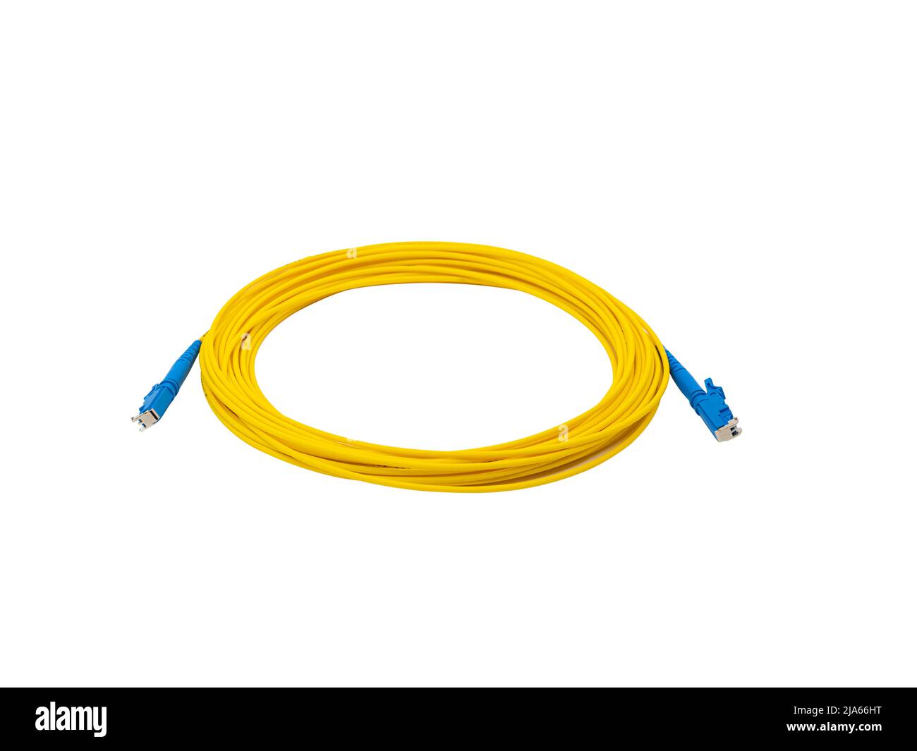 Fiber Optic Patch Cord on isolated white background Stock Photo - Alamy