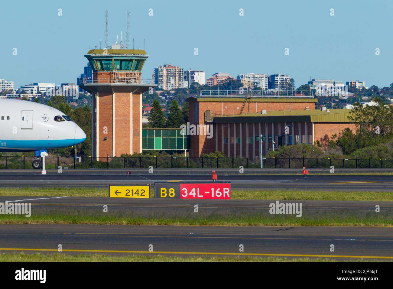 The old aircraft control tower of Sydney (Kingsford Smith) Airport in ...