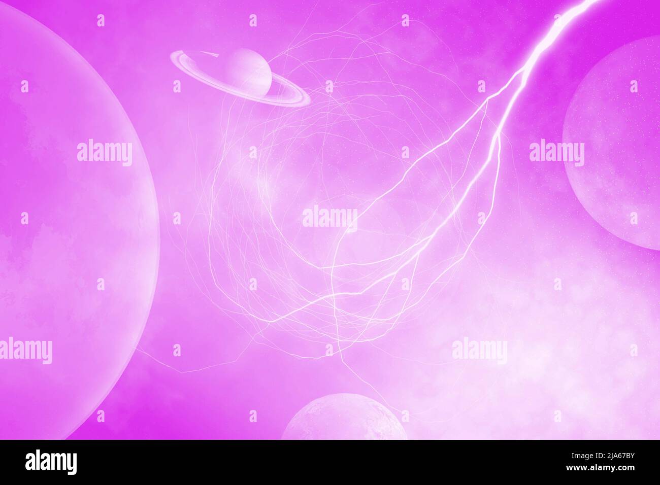 travelling throuh the space - Purple Planet, Saturn and Universe ...