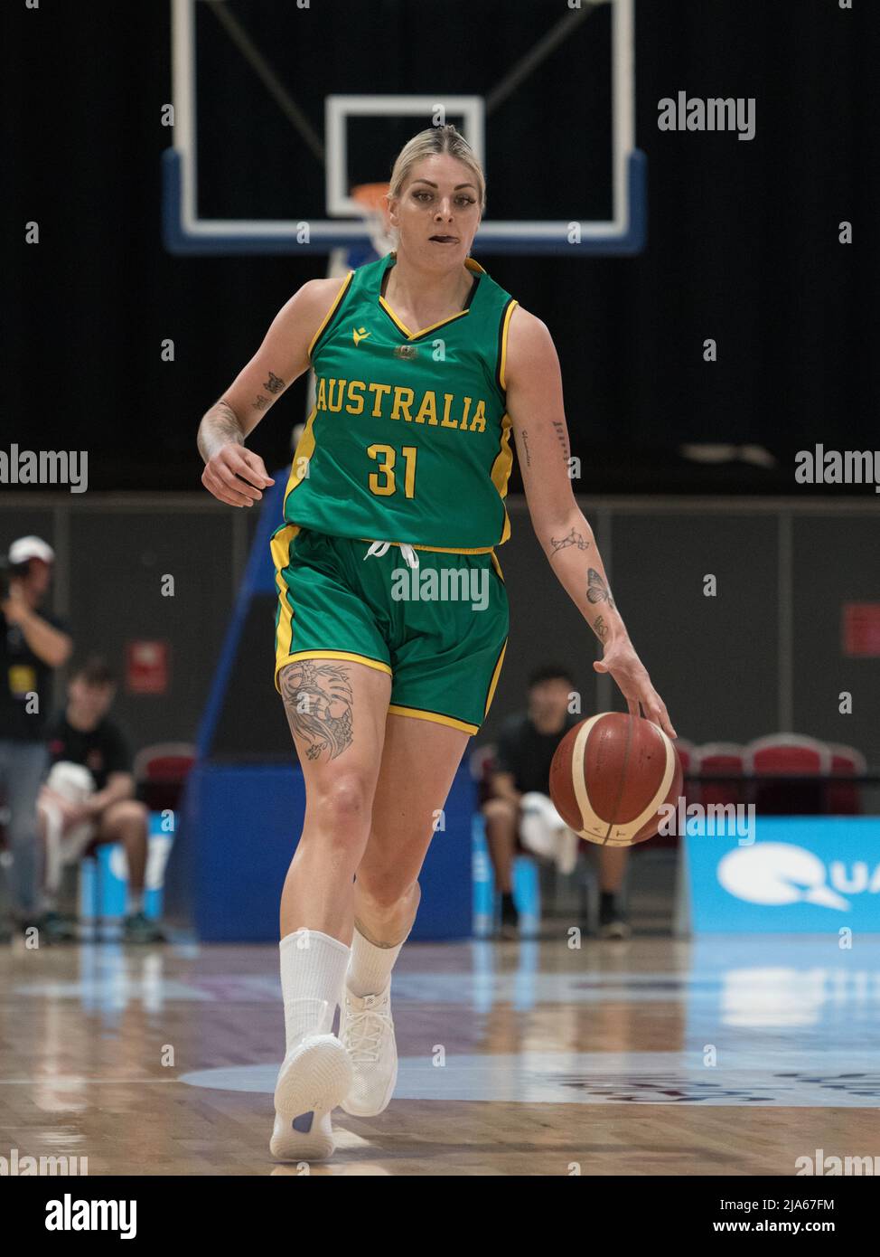 Cayla George of Australia Women's Basketball Team seen during Game 1 of ...