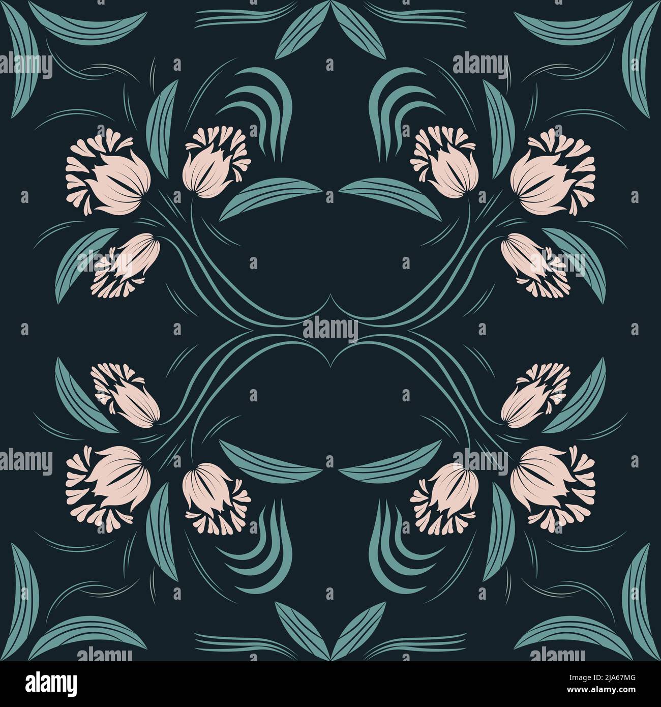 Folk flowers print Floral pattern Ethnic art Stock Vector Image & Art ...