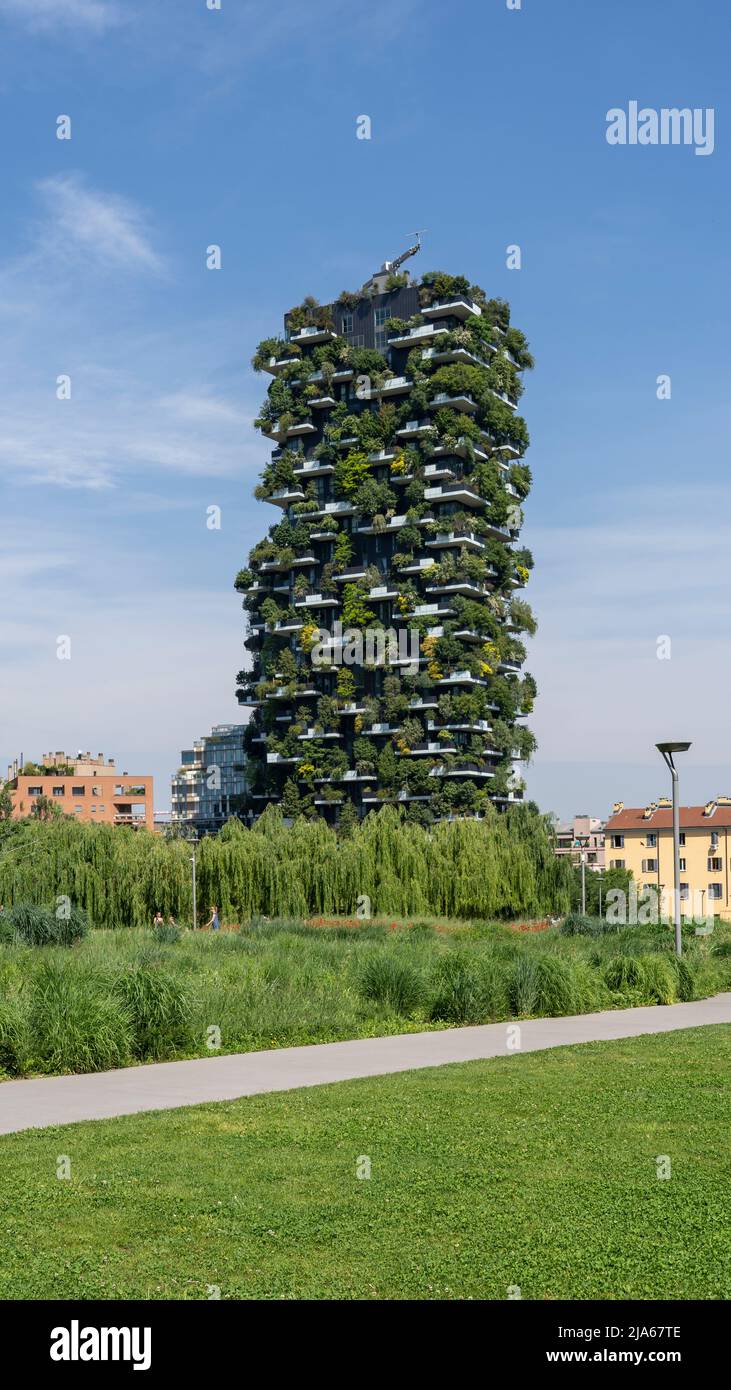 Milano, Italy. Bosco Verticale. Amazing view at the modern and ...