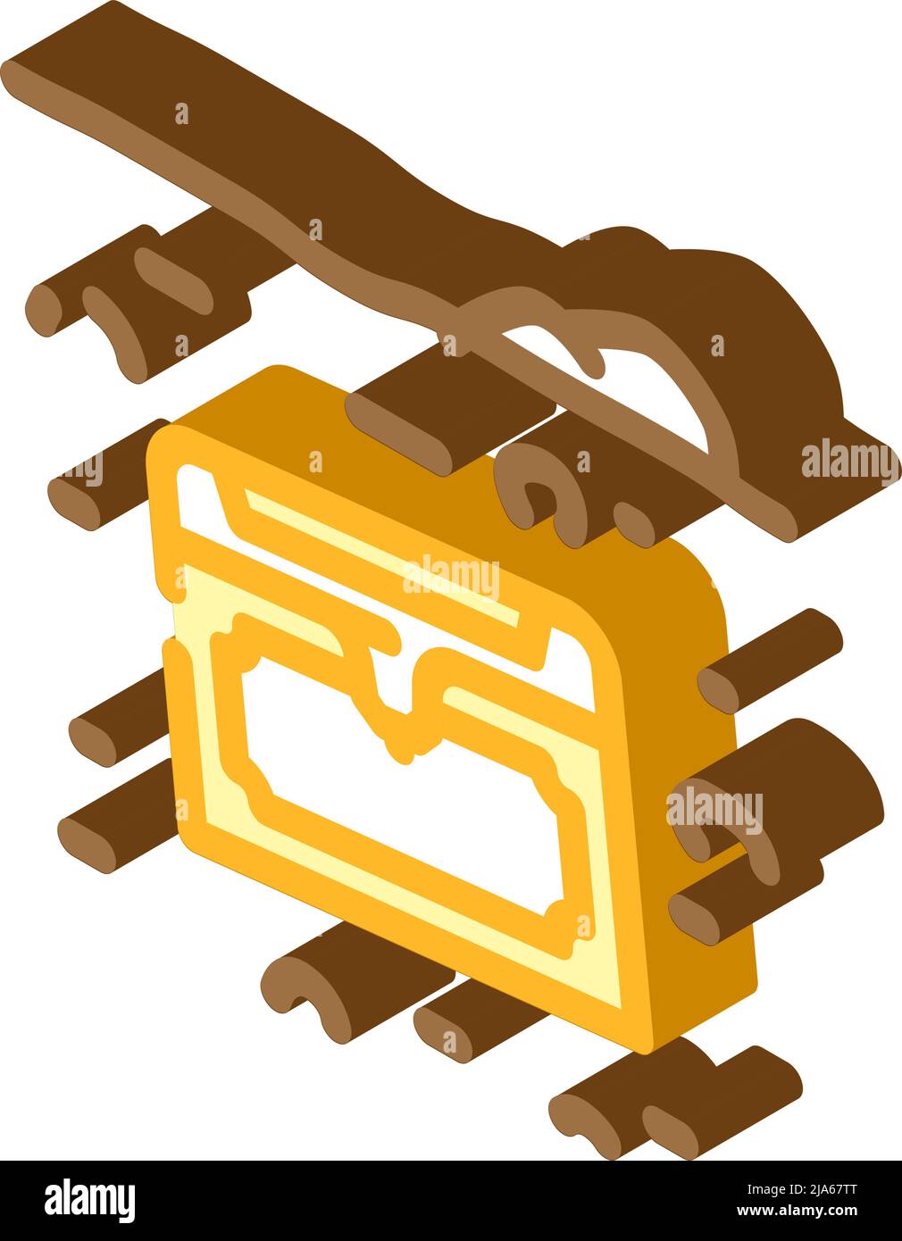 buried treasure isometric icon vector illustration Stock Vector Image ...
