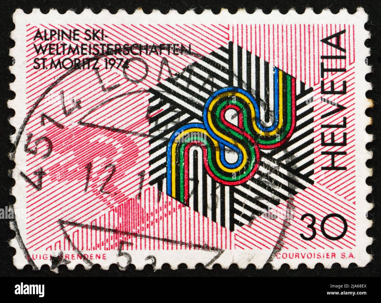 SWITZERLAND - CIRCA 1973: a stamp printed in the Switzerland shows ...