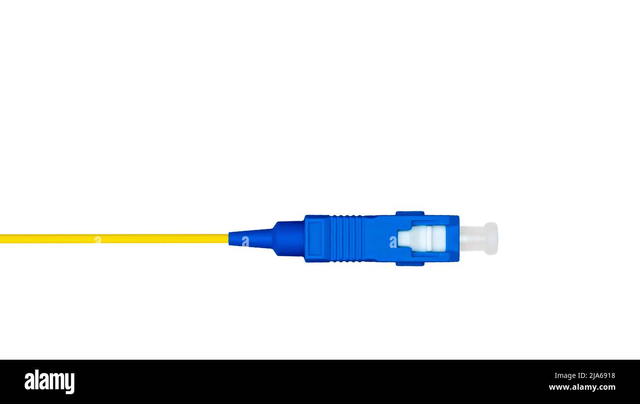 Fiber Optic Cable on isolated white background Stock Photo - Alamy