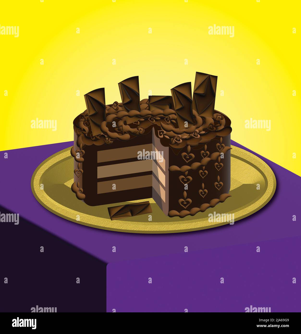 Fancy chocolate cake for chocolate lovers Stock Photo - Alamy