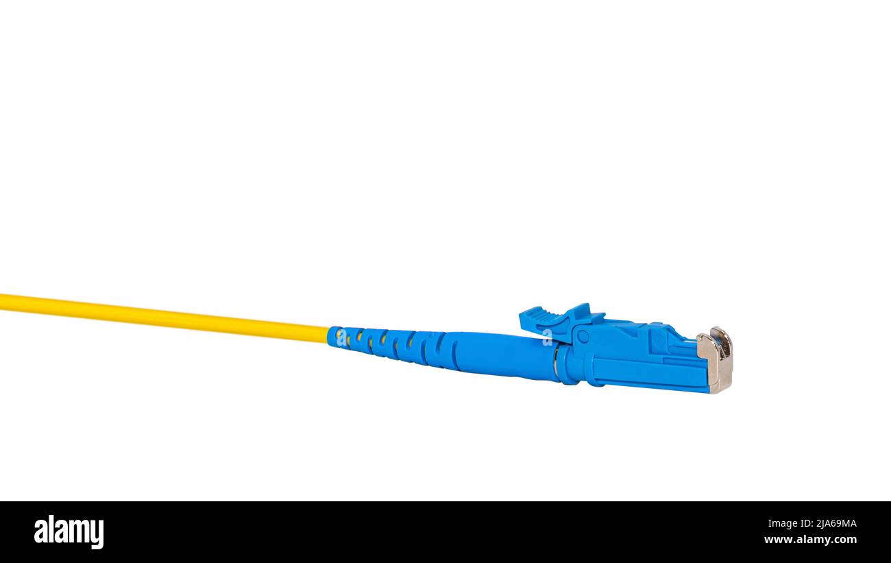 Fiber Optic Patch Cord on isolated white background Stock Photo - Alamy