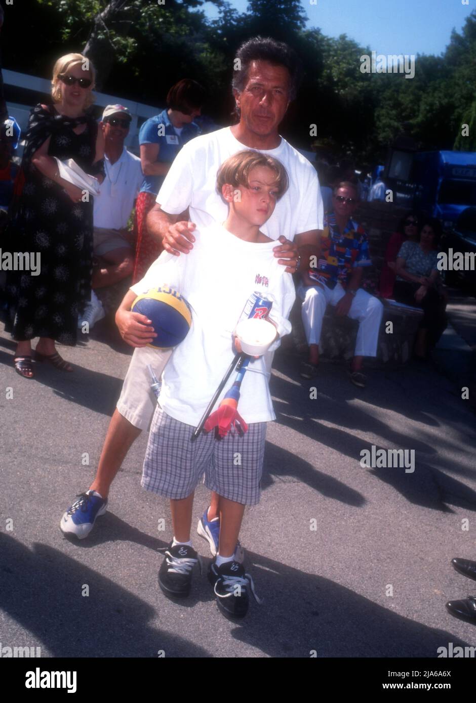 Los Angeles, California, USA 9th June 1996 Actor Dustin Hoffman and son ...
