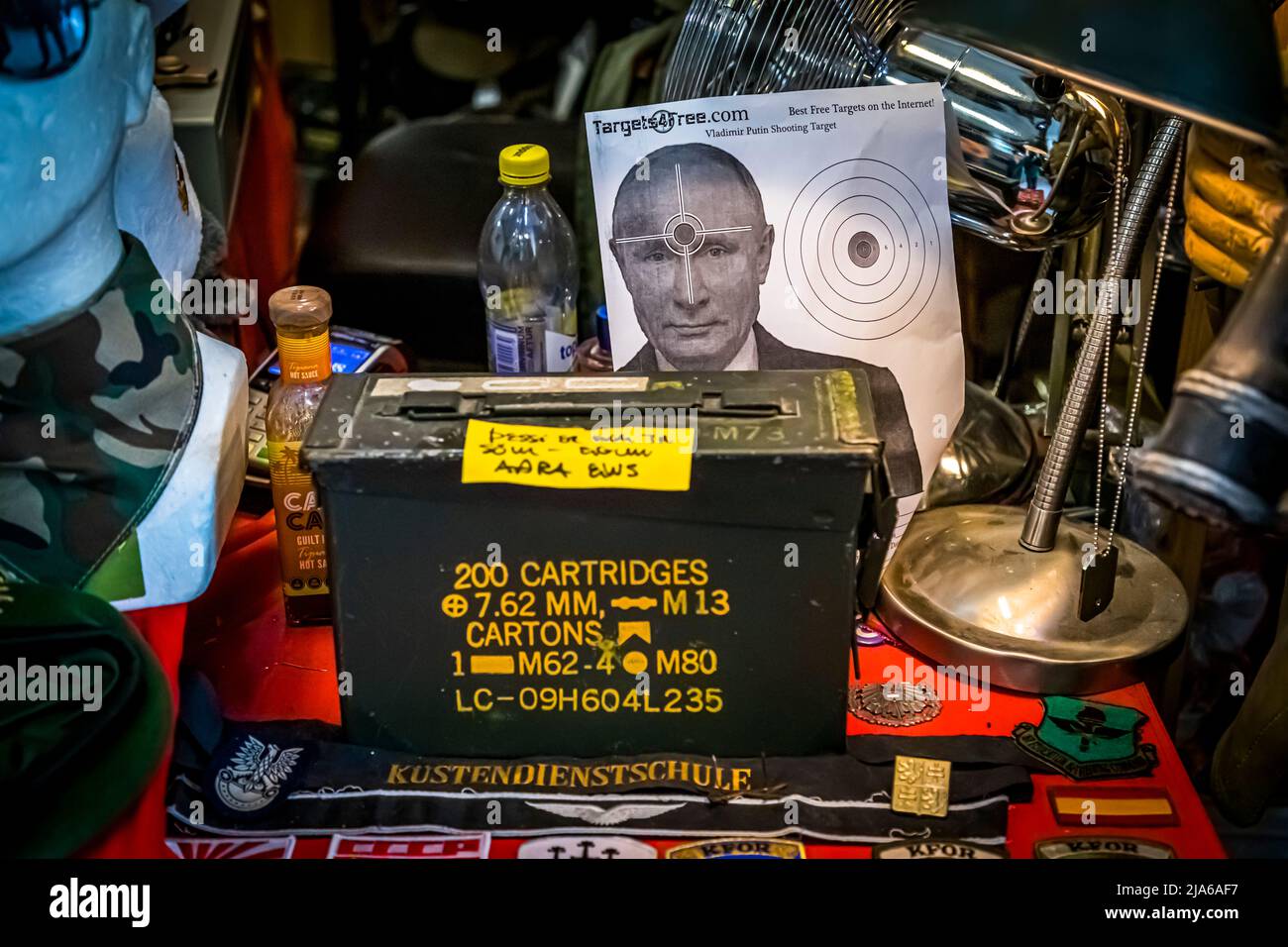 Vladimir Putin as a target at the flea market in Reykjavik, Iceland ...