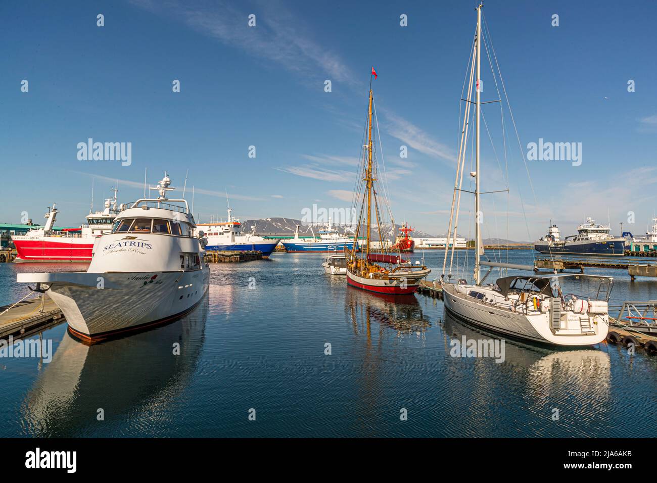 In the port of Reykjavik, Iceland Stock Photo - Alamy