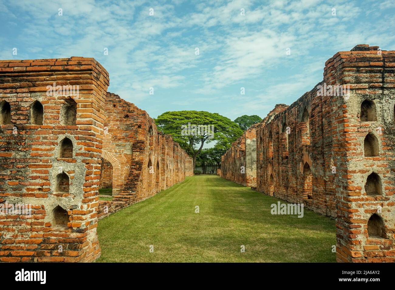 Old Thai Brick Fortress Ruins, Thailand Stock Photo - Alamy